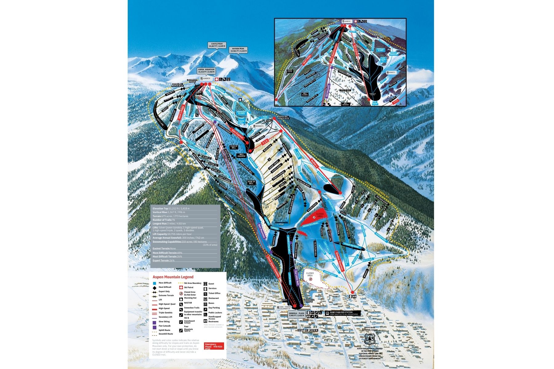 Aspen Mountain Ski Map Ajax Ski Resort Review | Ski Aspen Mountain